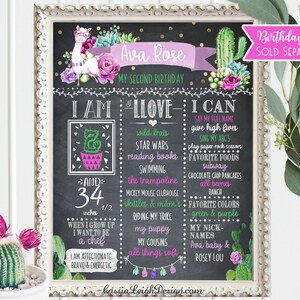 Llama Birthday Party Decorations, Cactus & Purple Flowers, Llama ...