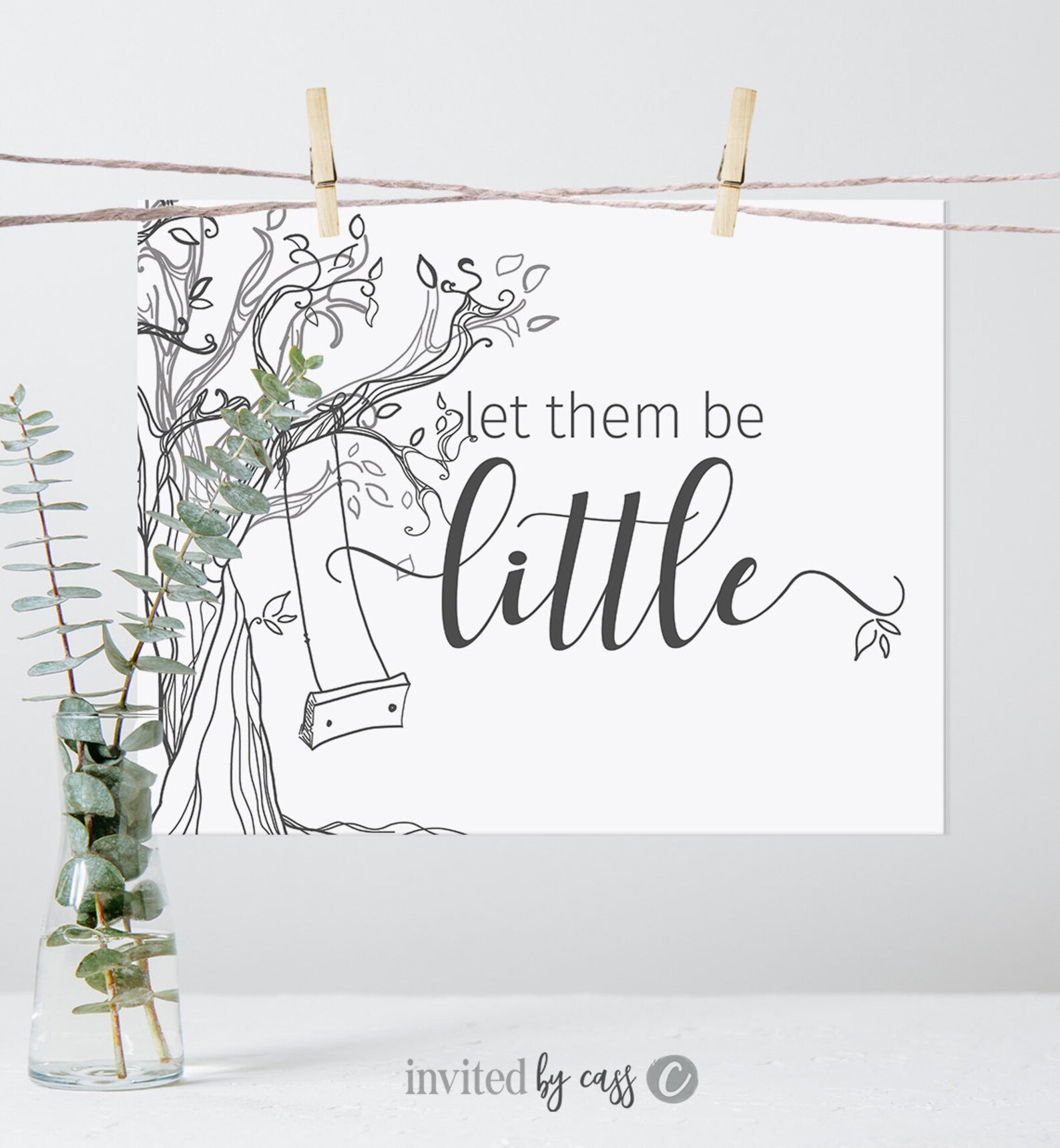 Let Them Be Little Print Nursery Wall Art Boys / Girls - Etsy