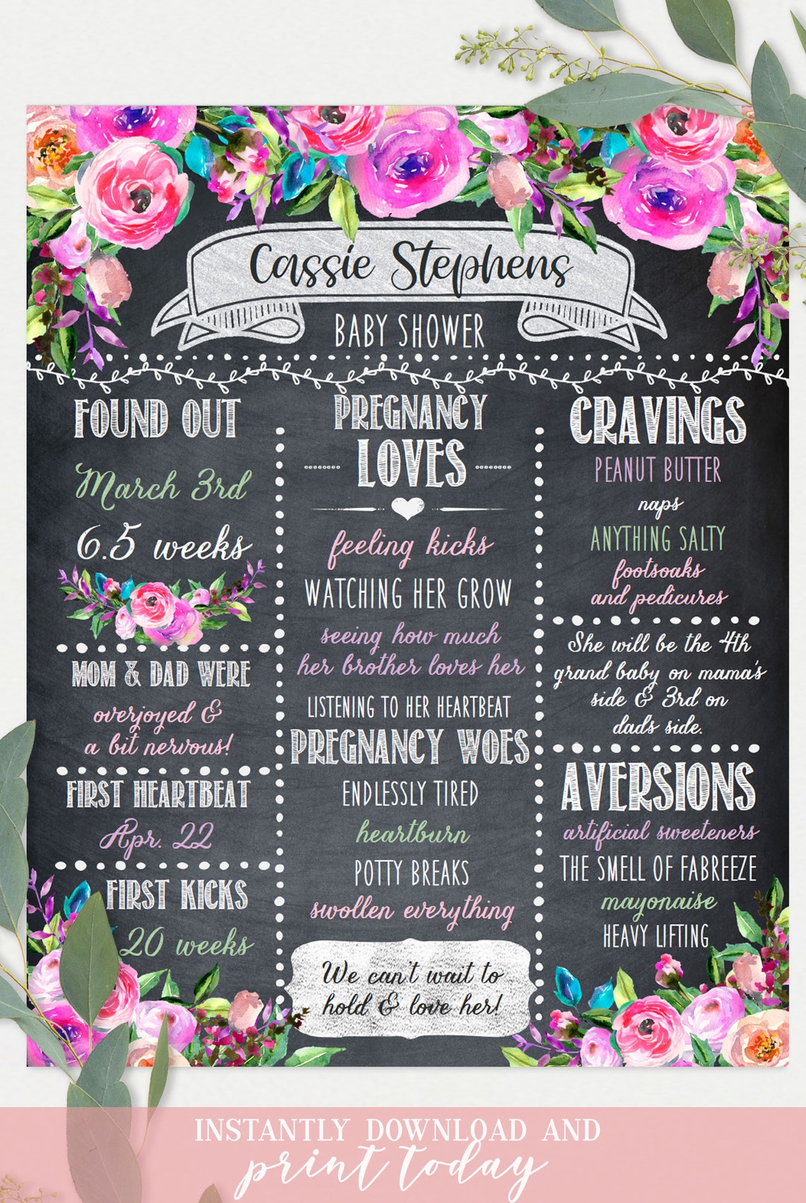 Quarantine Baby Shower Chalkboard Sign / Drive Thru Parade Shower ...