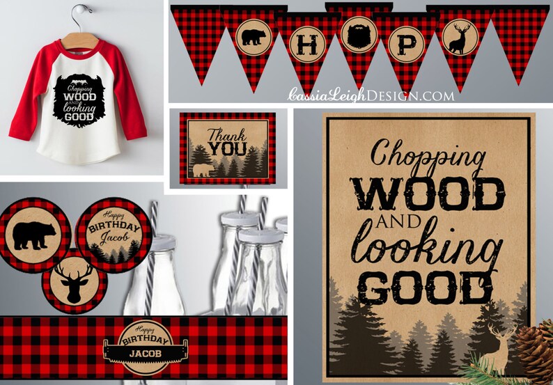 Lumberjack First Birthday Buffalo Plaid Lumberjack | Etsy