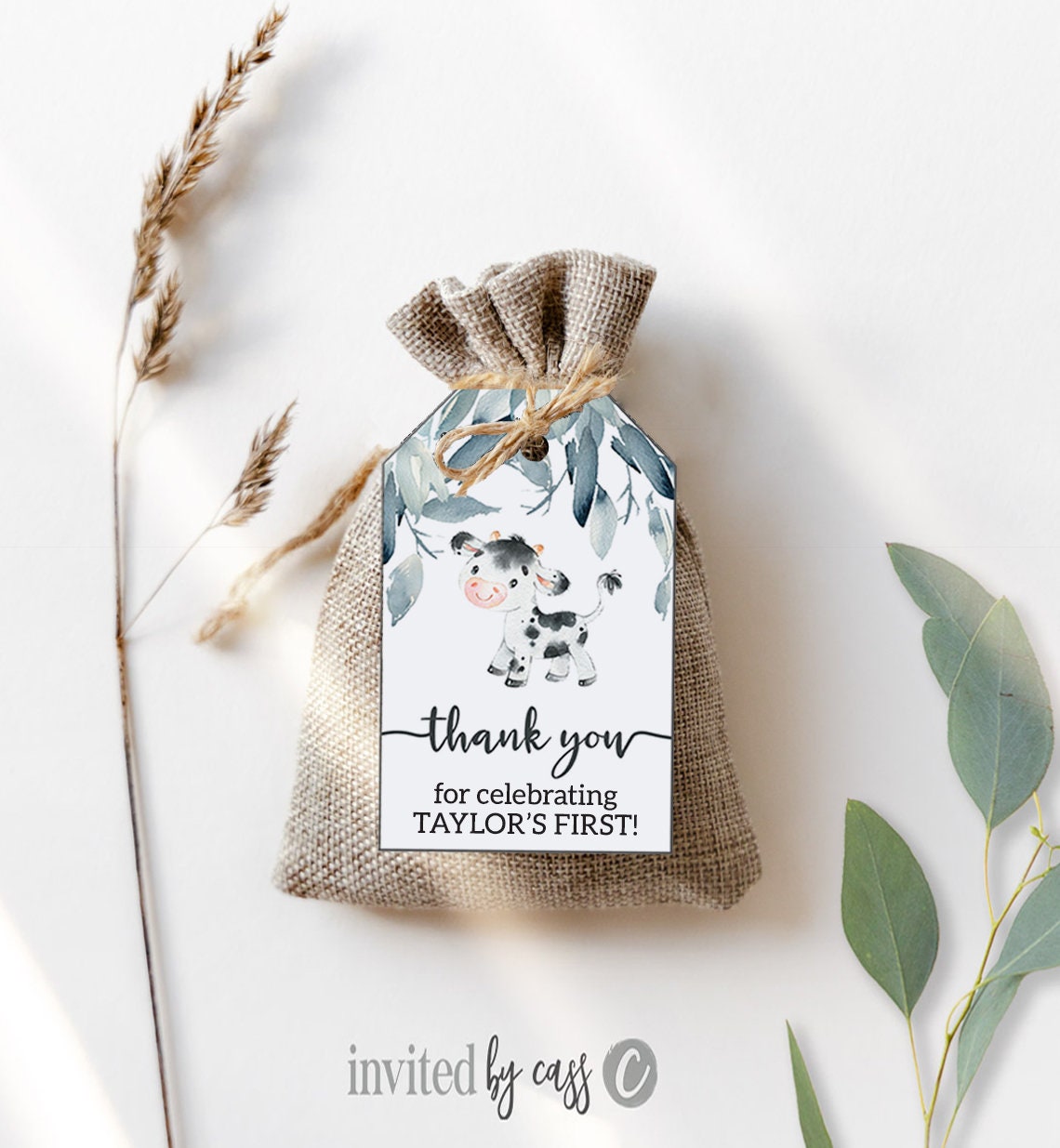 Holy Cow Birthday Favor Tags Cow Bottle Labels Cow Decor - Etsy
