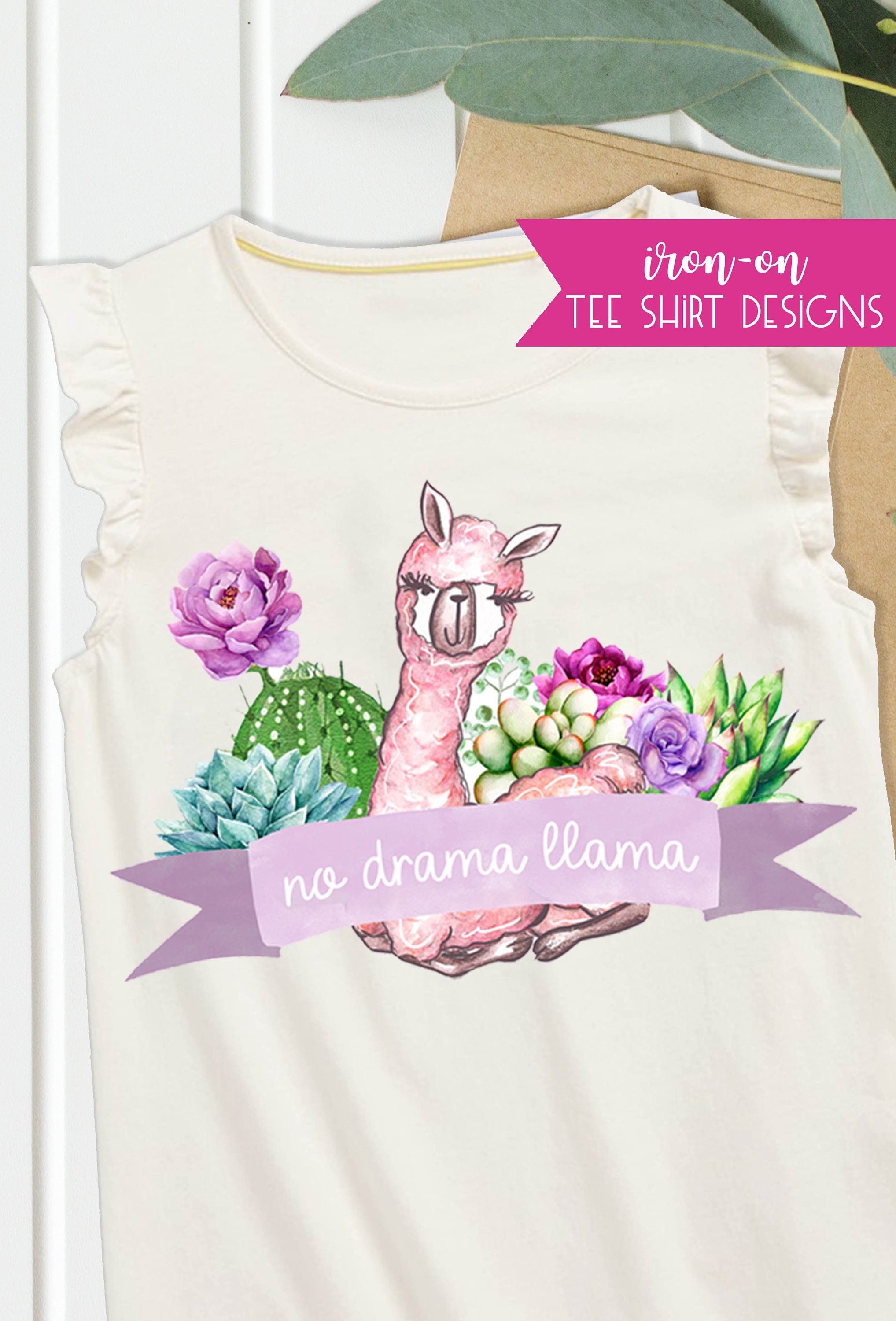 Llama Birthday Party Decorations Cactus & Purple Flowers | Etsy