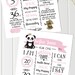 Panda Party Bundle Pink Panda Birthday Party Printable Decorations Set ...