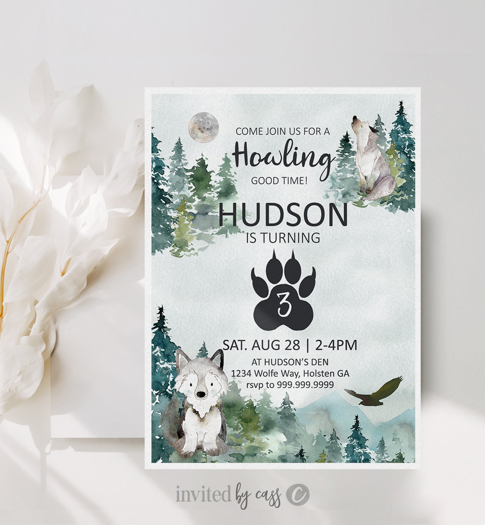 Wolf Party Invites | First Birthday, Second, Third | Howling Good Time ...