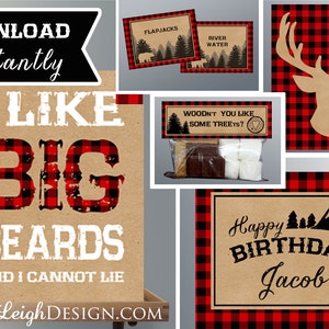 Lumberjack 1st Birthday Party Buffalo Plaid 2nd, 3rd Any Age Lumberjack ...
