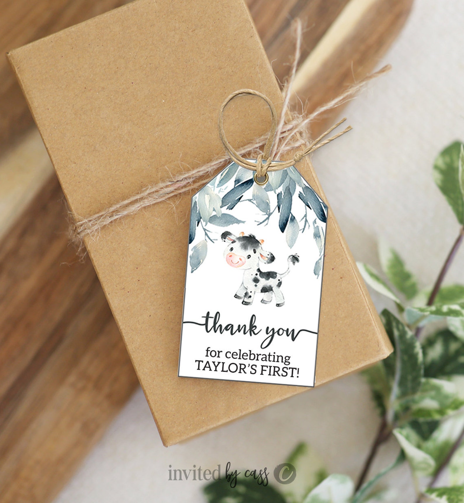 Holy Cow Birthday Favor Tags Cow Bottle Labels Cow Decor - Etsy