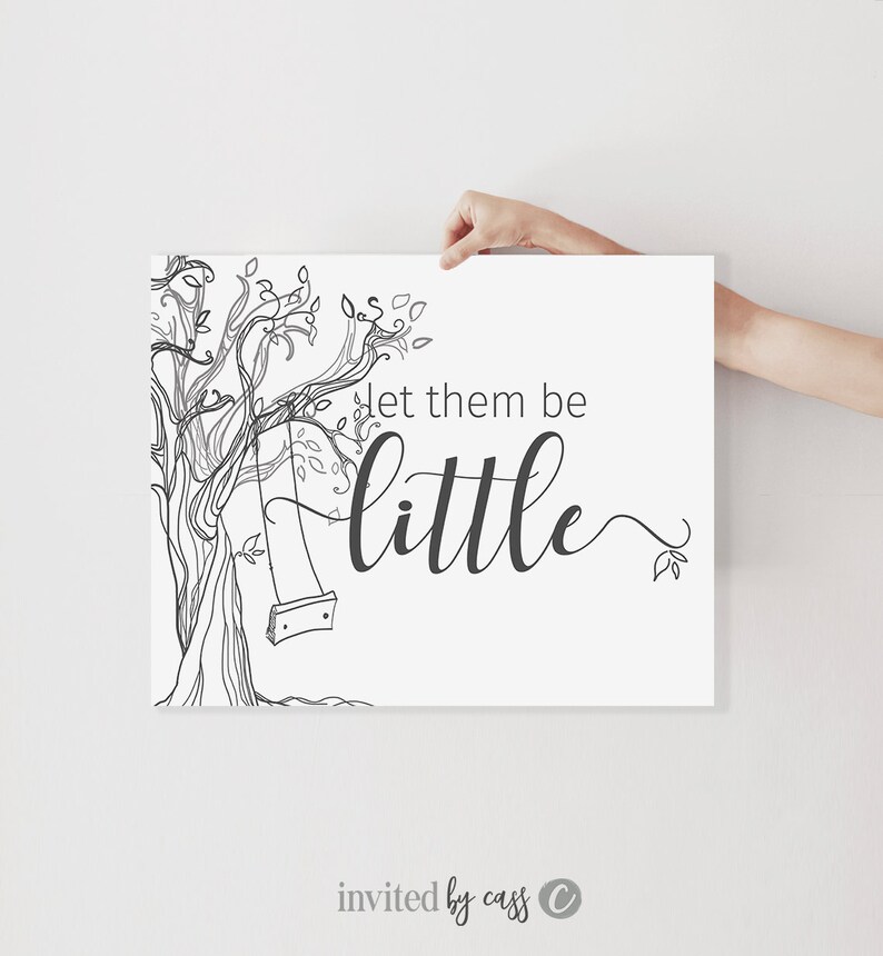 Let Them Be Little Print Nursery Wall Art Boys / Girls - Etsy