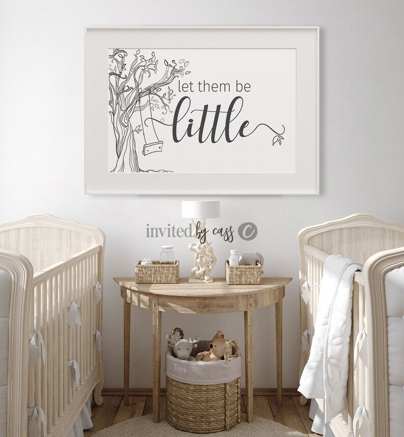 Let Them Be Little Print Nursery Wall Art Boys / Girls - Etsy