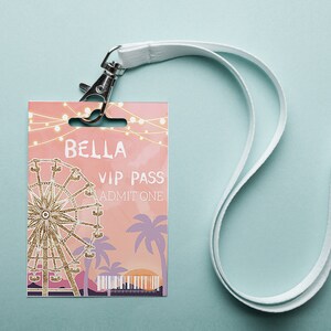 Editable Music Festival VIP Pass: Floral Birthday Invite (digital ...