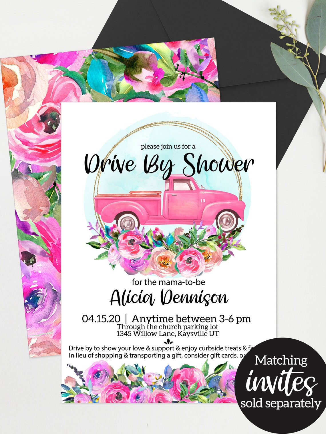 Quarantine Baby Shower Chalkboard Sign / Drive Thru Parade Shower ...