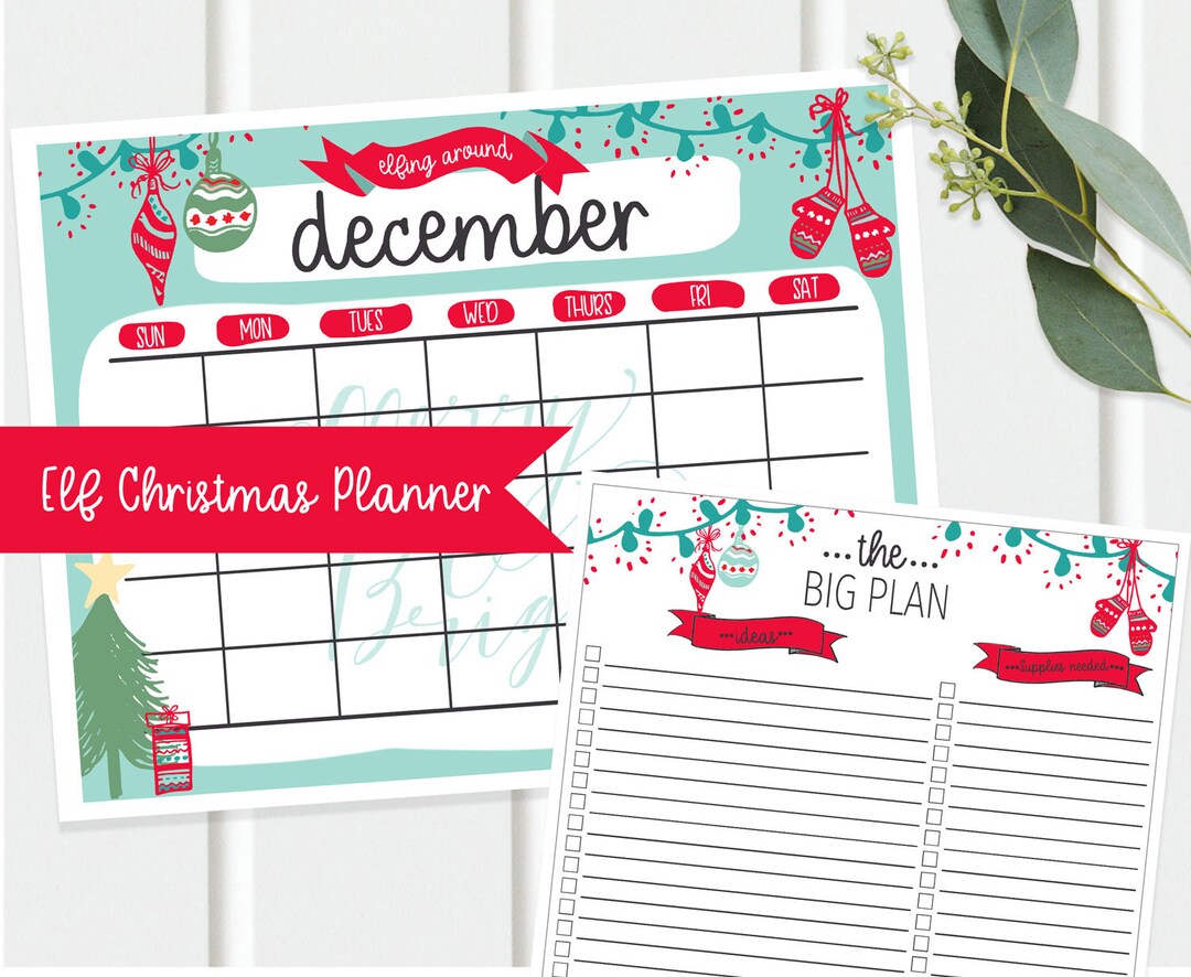 Christmas Elf Activities Planner Christmas Elf Planner Elf Activity ...
