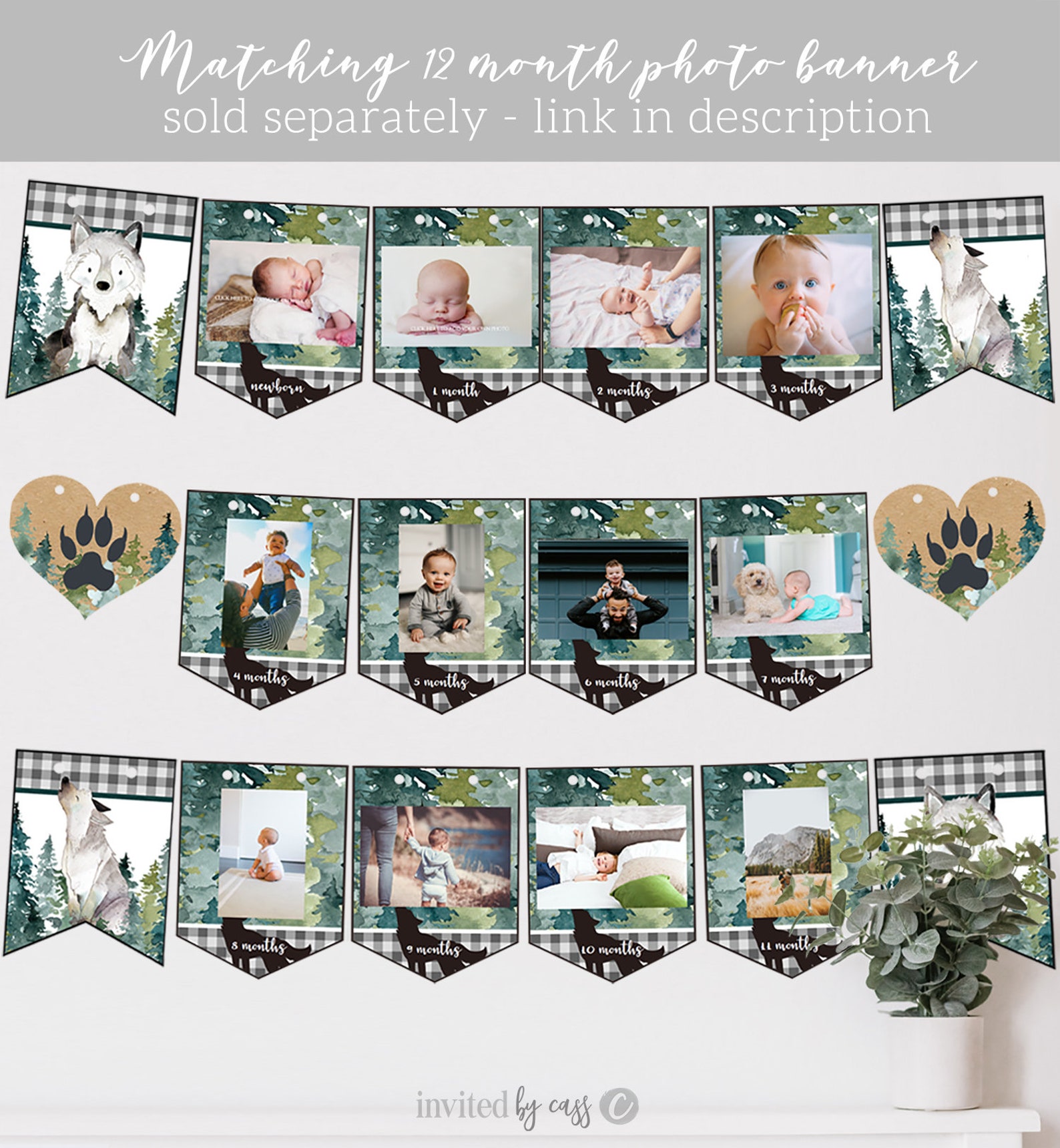 Wolf Party Favor Tags Thank You First Birthday Second - Etsy