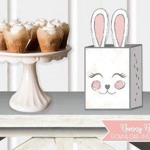 INSTANT Download Bunny Boxes - Easter Gift Treat Box Favor Box Template ...