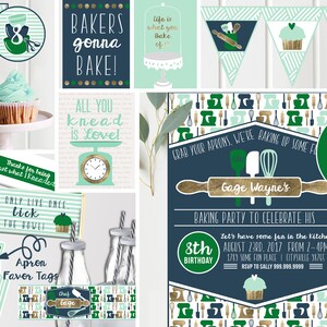 Cooking Baking Birthday Party Invitation AND Decorations - Etsy