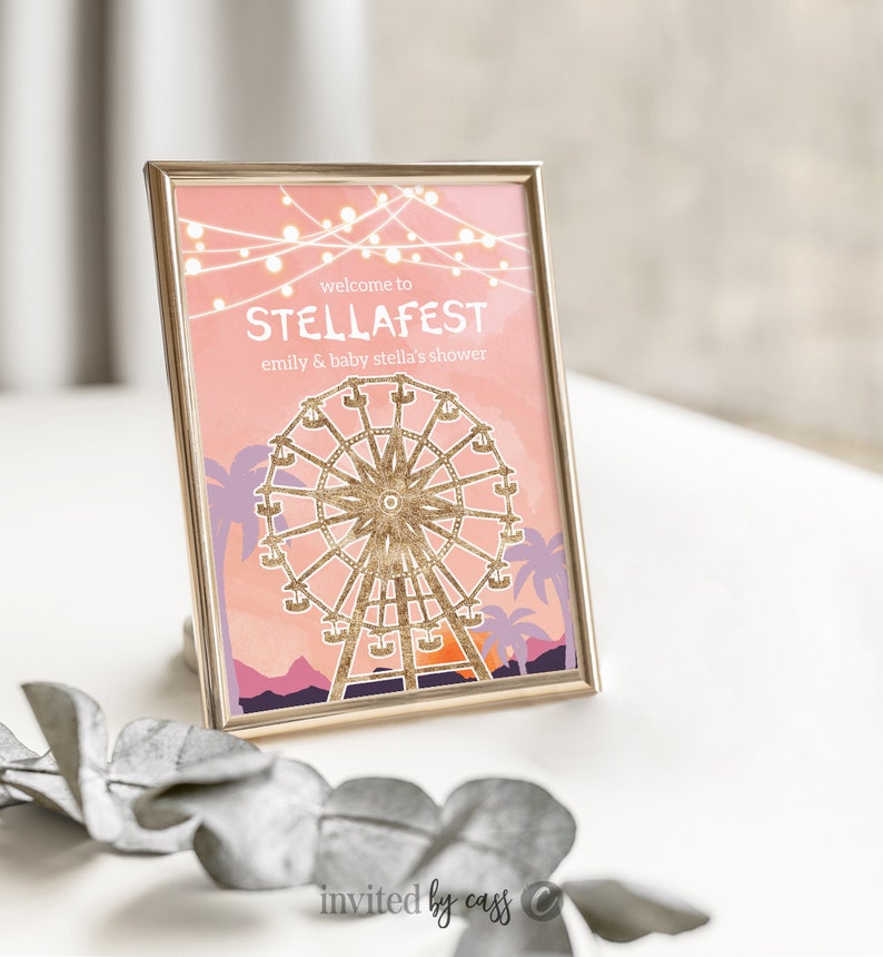 Editable Festival Welcome Sign Coral Boho Music Festival Baby - Etsy