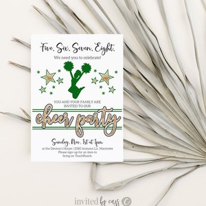 Cheer Birthday Invitation, Cheer Party Editable Cheerleader Tailgate ...