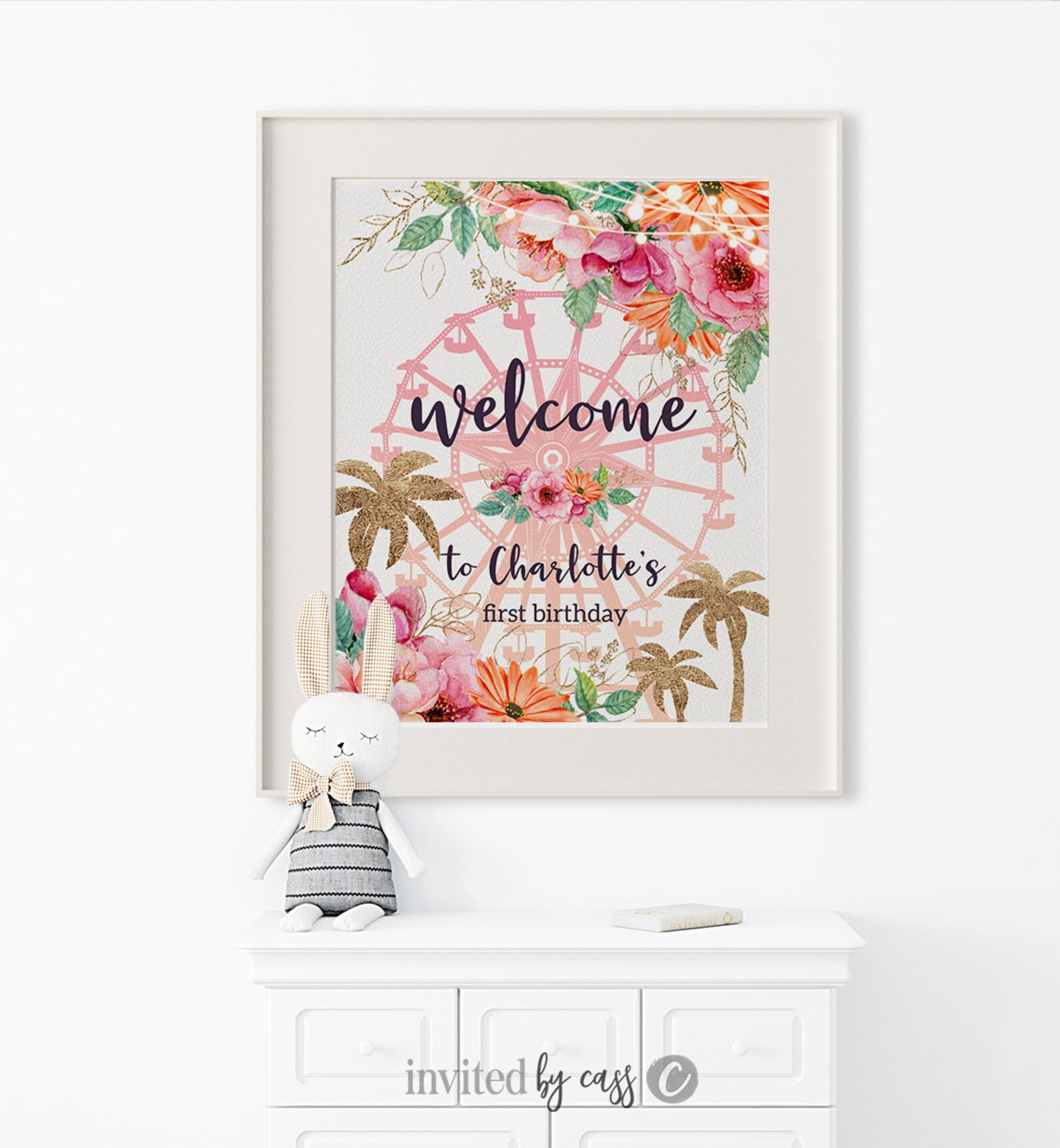Editable Festival Welcome Sign Floral Music Festival Girls - Etsy