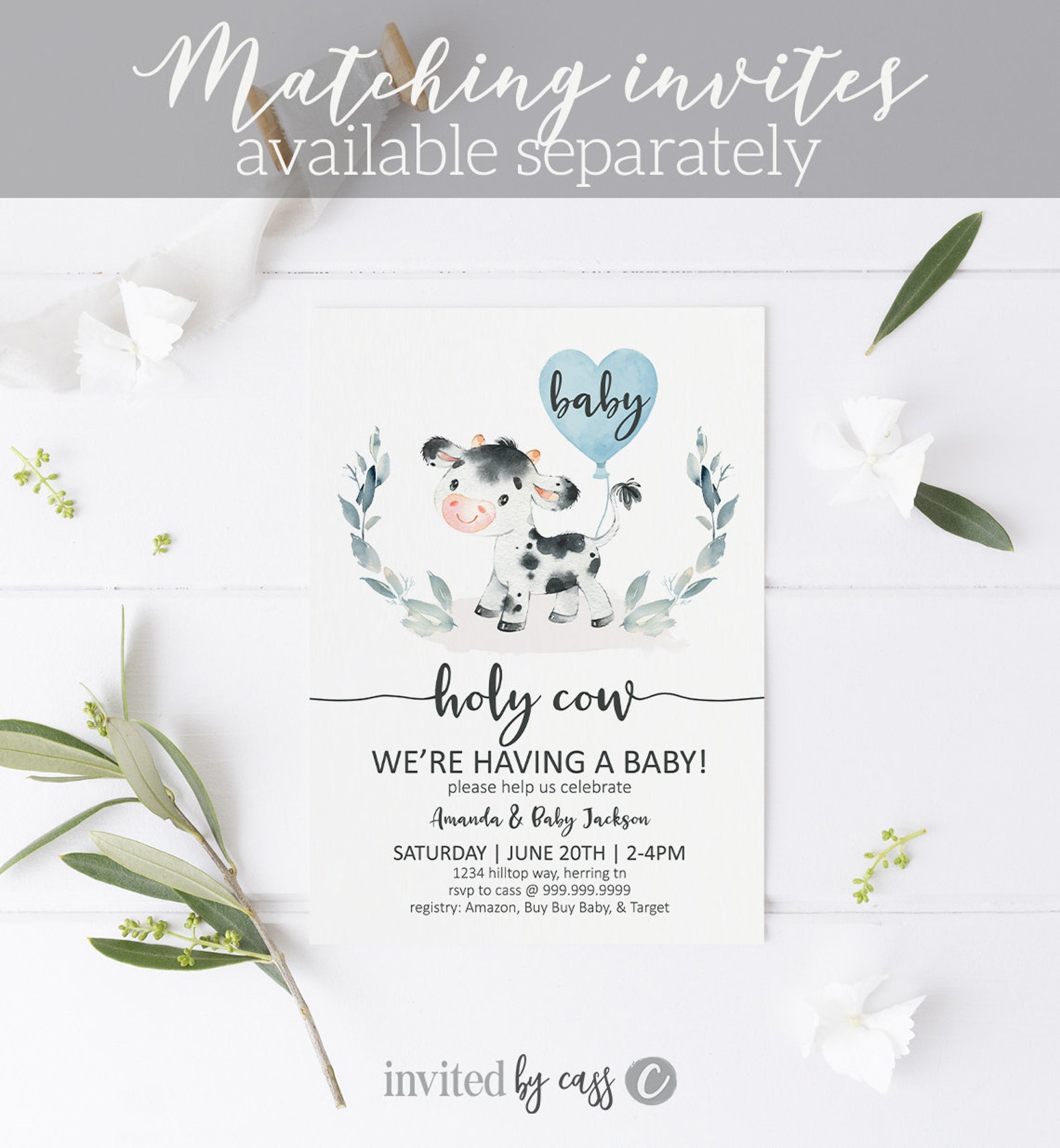 Holy Cow Baby Shower Water Bottle Labels Cow Bottle Labels - Etsy