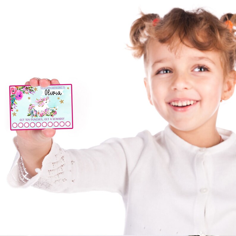 Kids Reward Chart Sticker Chart Punch Cards Girls - Etsy