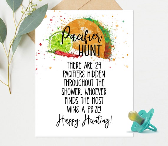 Fiesta Baby Shower Game Pacifier Hunt Binky Chupie - Etsy New Zealand