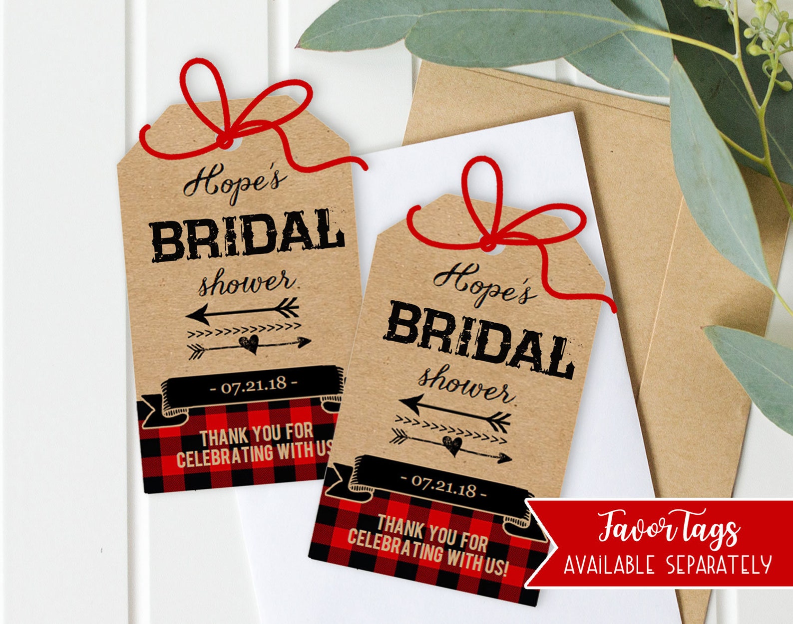 Buffalo Plaid Bridal Shower Invitation - Rustic Shower Invites ...