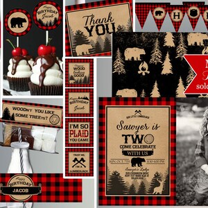 Lumberjack 1st Birthday Party - Buffalo Plaid 2nd, 3rd Any Age ...