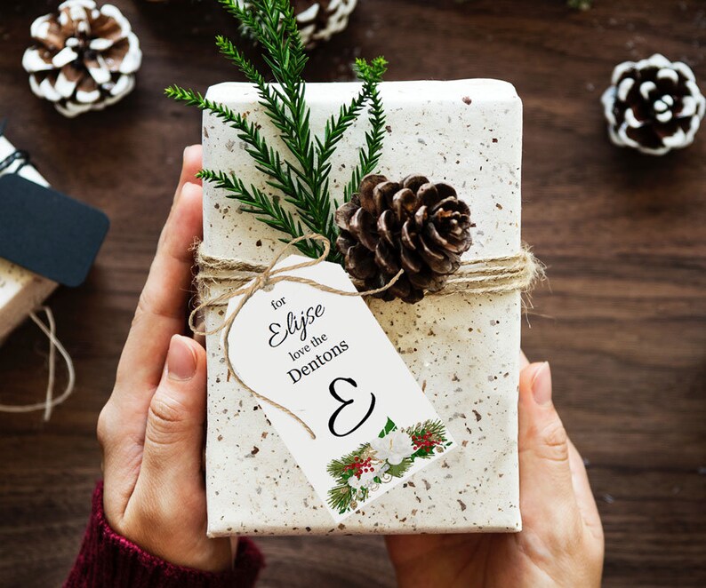 Personalized Christmas Gift Tags - (download, Edit & Print) - Christmas ...