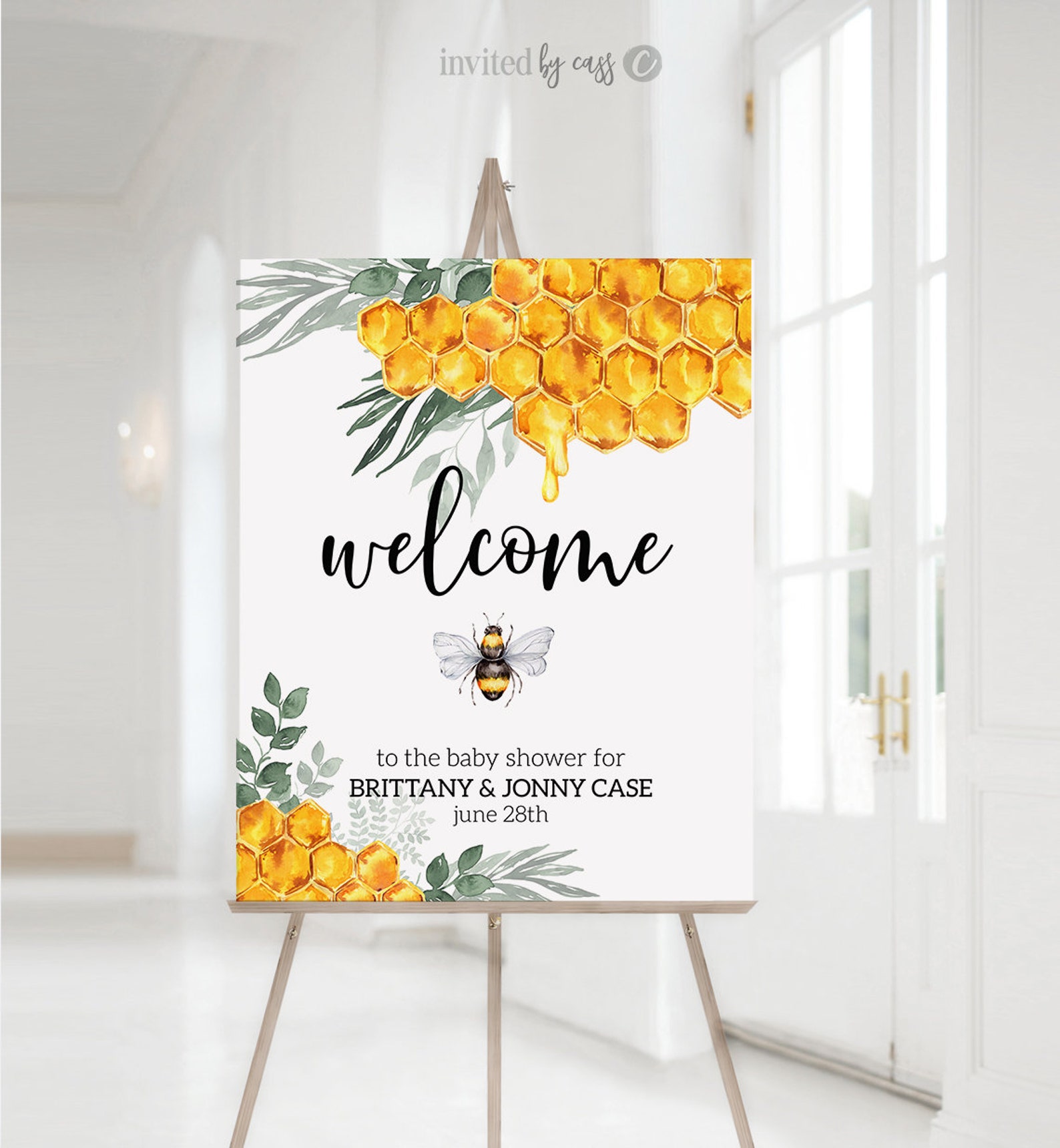 Bumble Bee Baby Shower Welcome Sign Baby Shower Welcome - Etsy