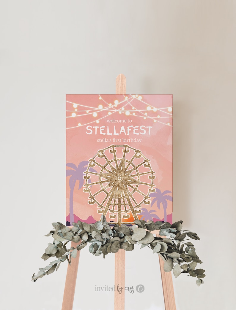 Editable Festival Welcome Sign Coral Music Festival - Etsy