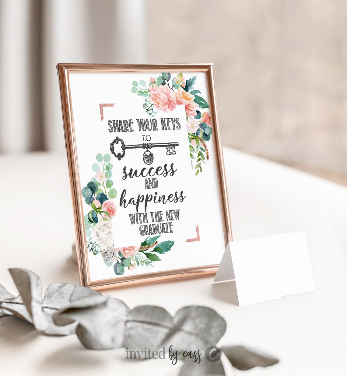 Graduation Advice and Wishes -floral - Signs + Bookmarks, Download ...
