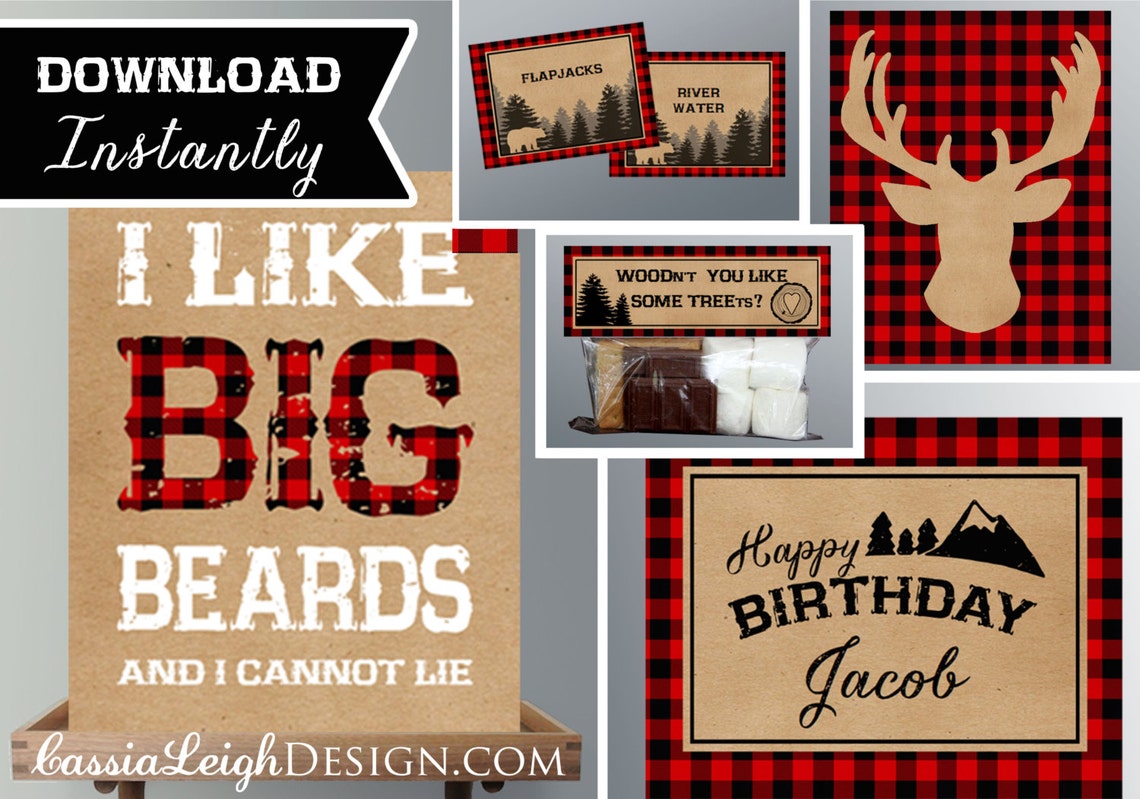 Lumberjack First Birthday - Buffalo Plaid - Lumberjack Birthday ...