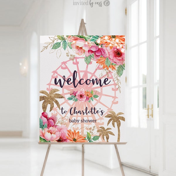Floral Box Welcome Sign - Etsy