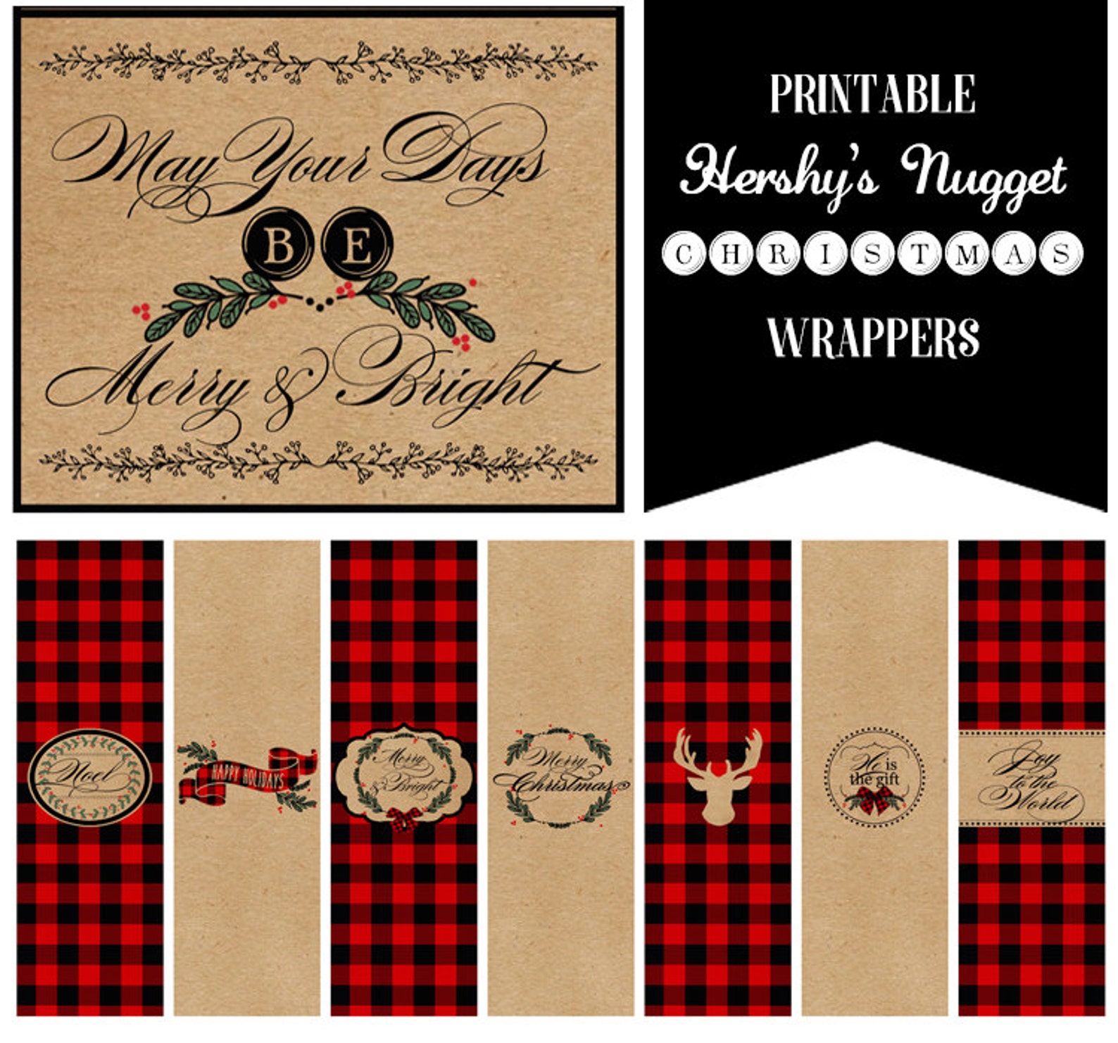 Christmas Nugget Wrappers, Chocolate, Christmas Neighbor Gifts ...