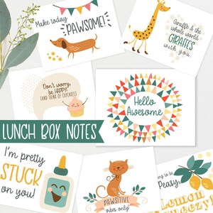 NEW! 9 Lunchbox Notes // Back to School, Lunch Box Note, First Day of ...