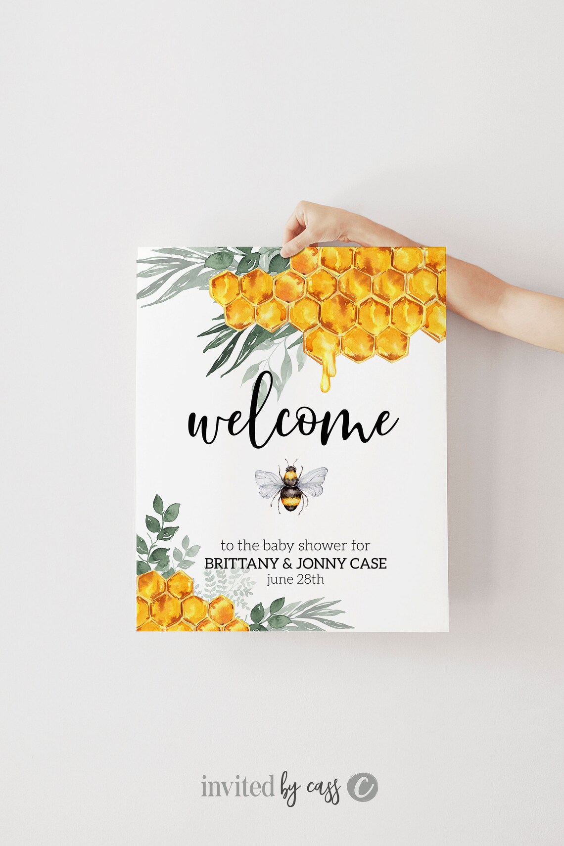Bumble Bee Baby Shower Welcome Sign Baby Shower Welcome - Etsy