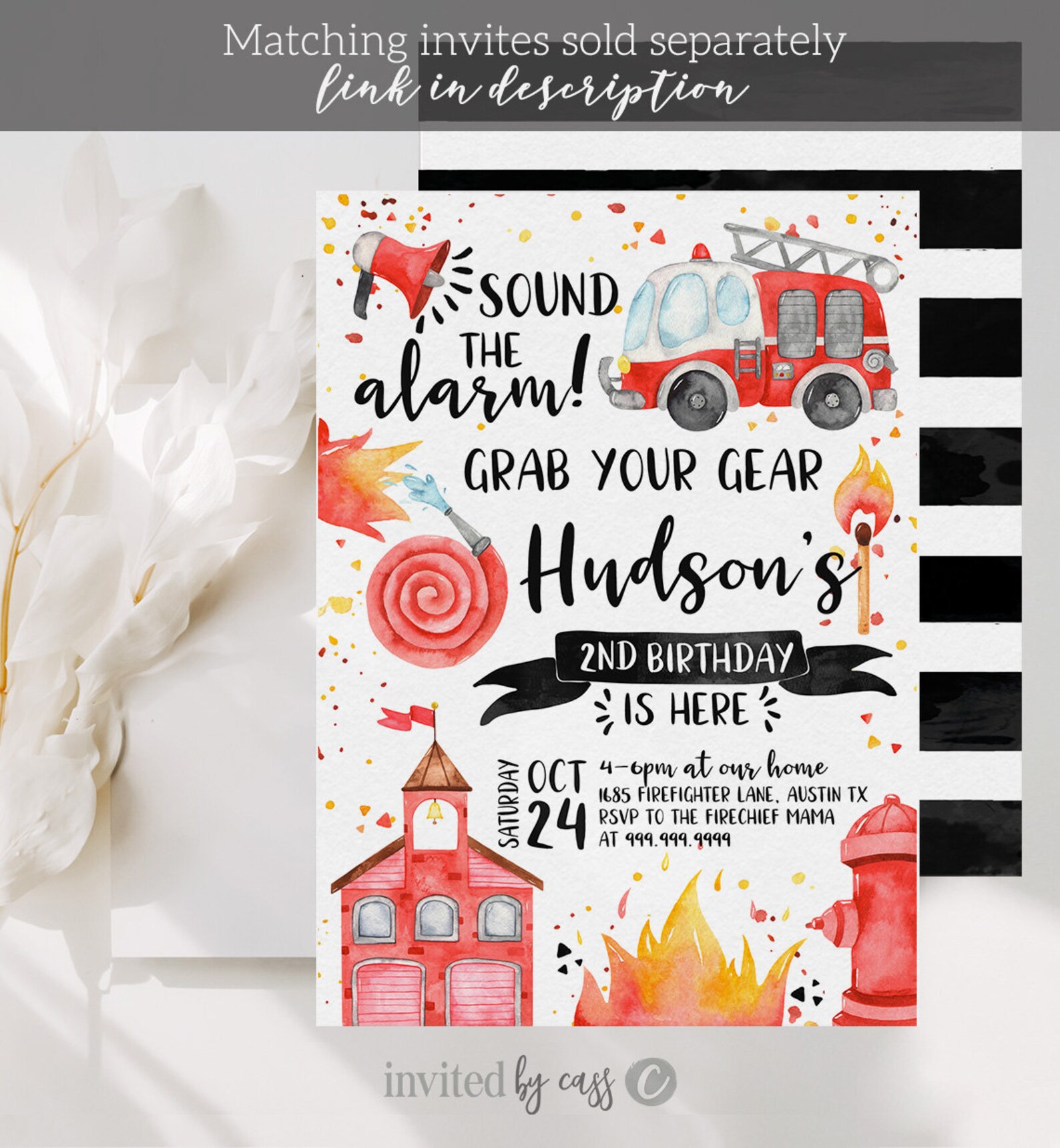 Firefighter Birthday Welcome Sign Fireman Poster Fire Flames - Etsy