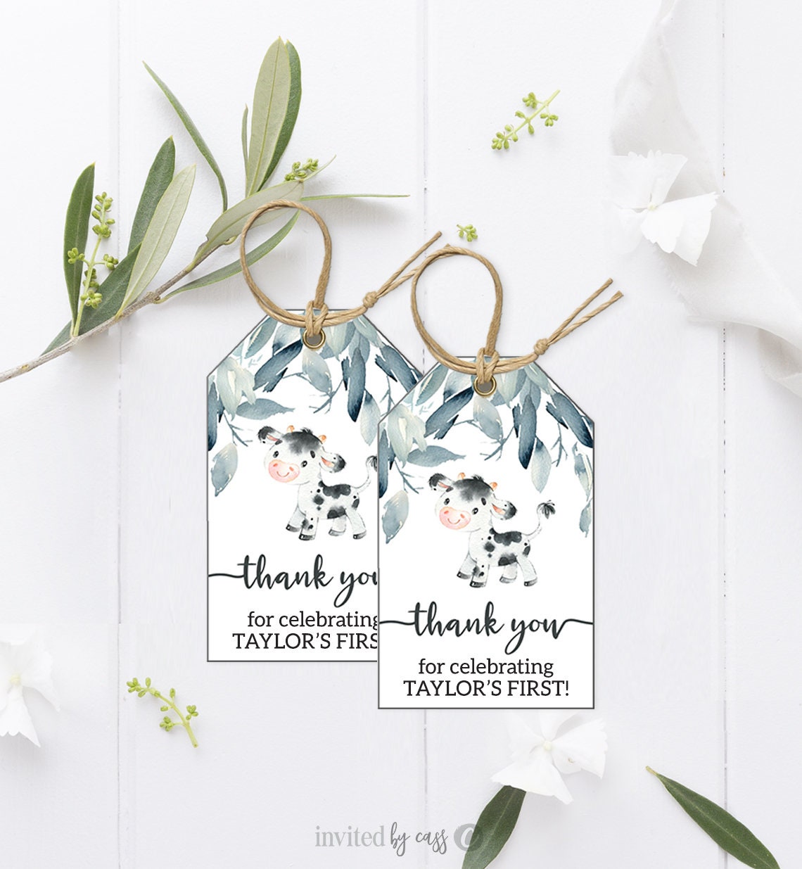 Holy Cow Birthday Favor Tags Cow Bottle Labels Cow Decor - Etsy