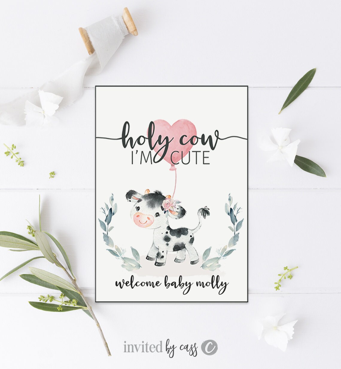 Editable Holy Cow We're Having a Baby Decor Signs Bundle - Etsy
