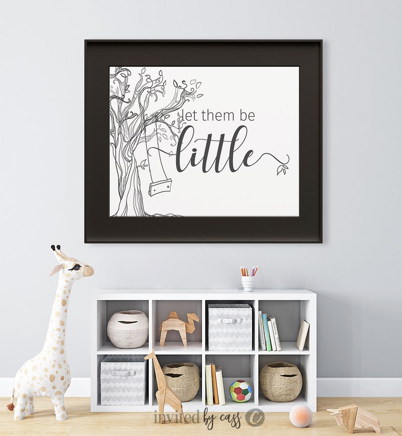 Let Them Be Little Print Nursery Wall Art Boys / Girls - Etsy