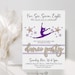 Dance Birthday Invitation, Dance Team Party Editable Dancer Tailgate ...
