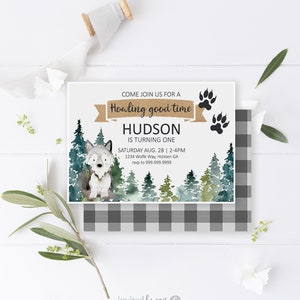 Howling Party Invitations | Wolf First Birthday, Second, Third ...
