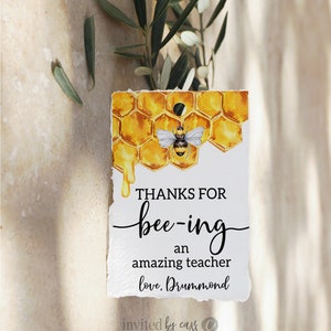 Teacher Appreciation Thank You for Bee-ing Amazing, Sweet as Can Bee ...