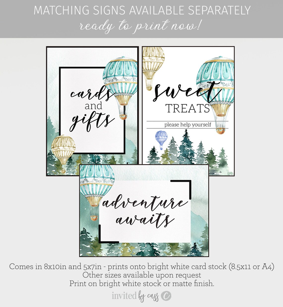 EDITABLE Welcome Sign Adventure Awaits up up and Away Hot - Etsy