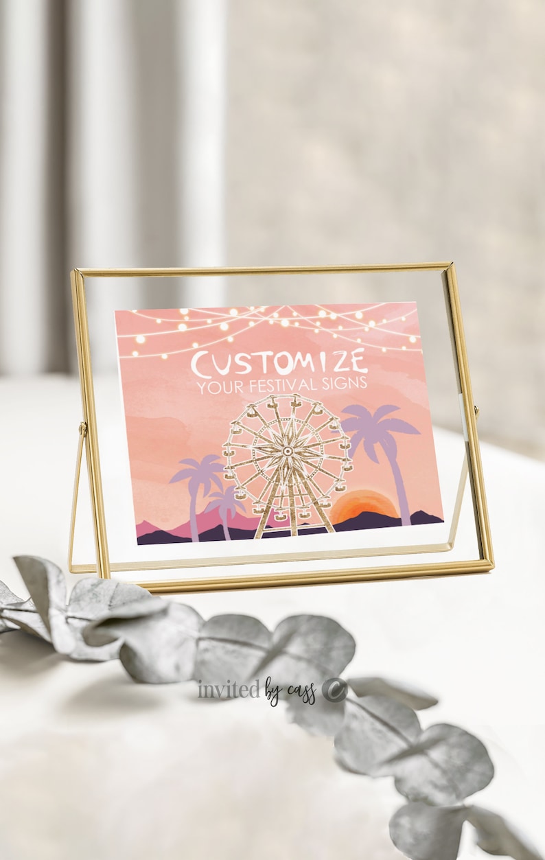 Ferris Wheel Festival Arrows Sign: Custom DIY Decor (digital Download ...