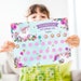 Kids Reward Chart, Sticker Chart, Punch Cards Girls Unicorn Glitter ...