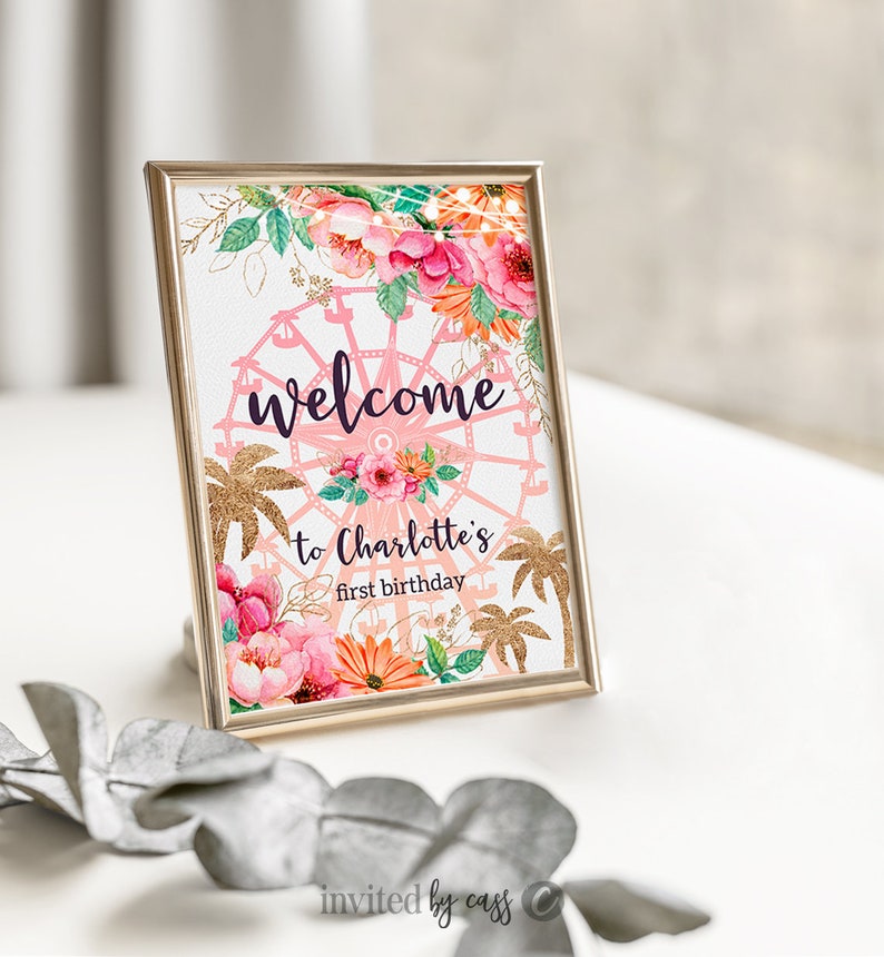 Editable Festival Welcome Sign Floral Music Festival Girls - Etsy