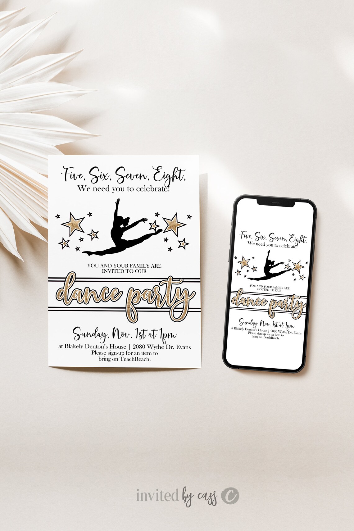 Dance Birthday Invitation Dance Team Party Editable Dancer - Etsy