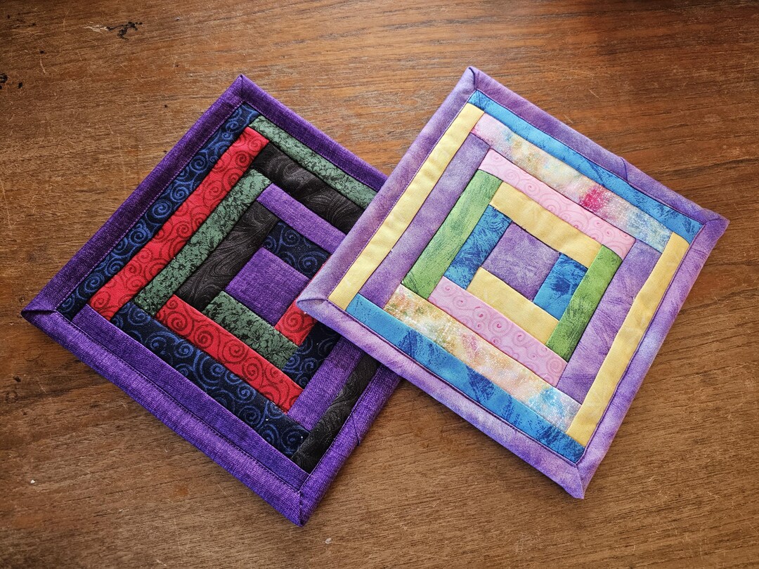Handmade Quilted Hot Pad – Farmhouse Kitchen Decor, 8" Square, Reusable ...