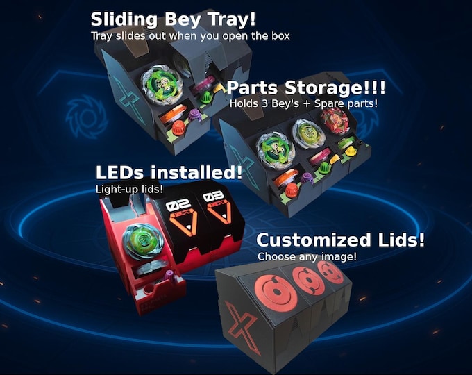 LED Beyblade X Deckbox - Attention Grabbing Leds, Mechanical Sliding ...