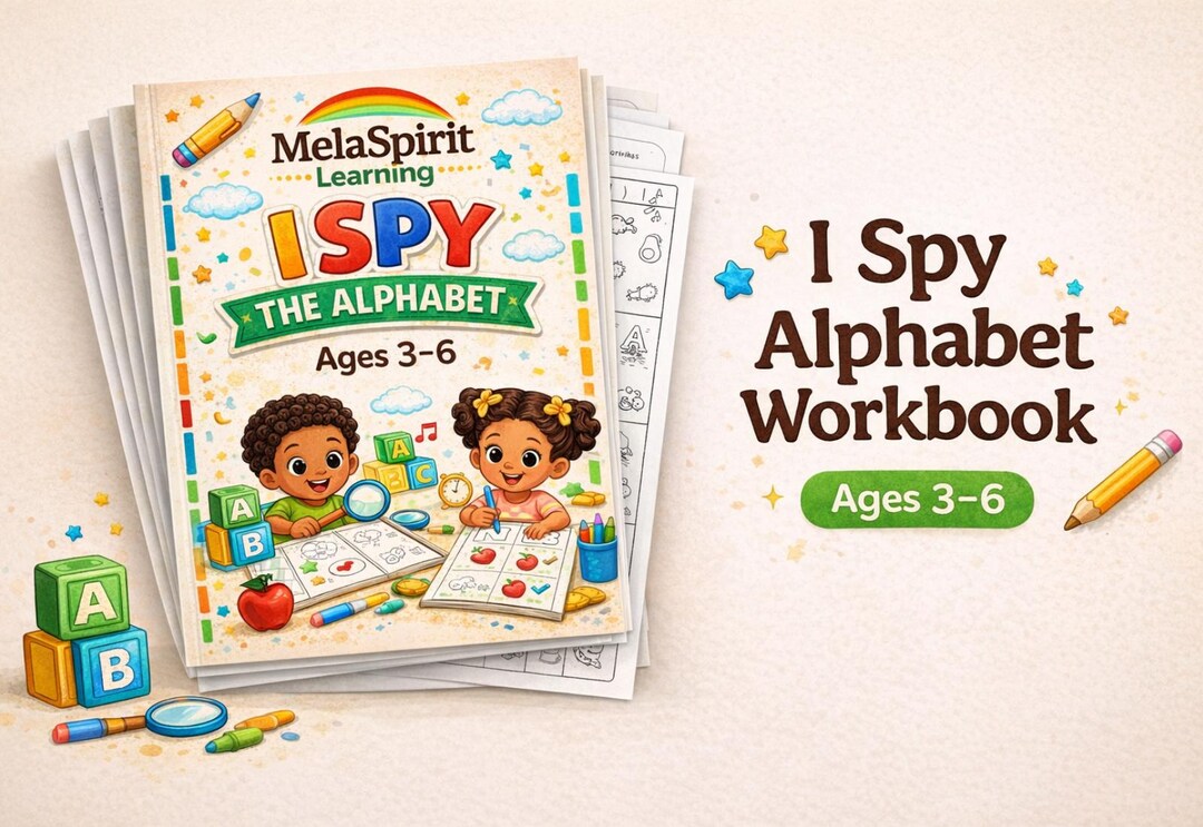 I Spy Alphabet Worksheet | Letter Recognition & Counting Workbook A–Z ...